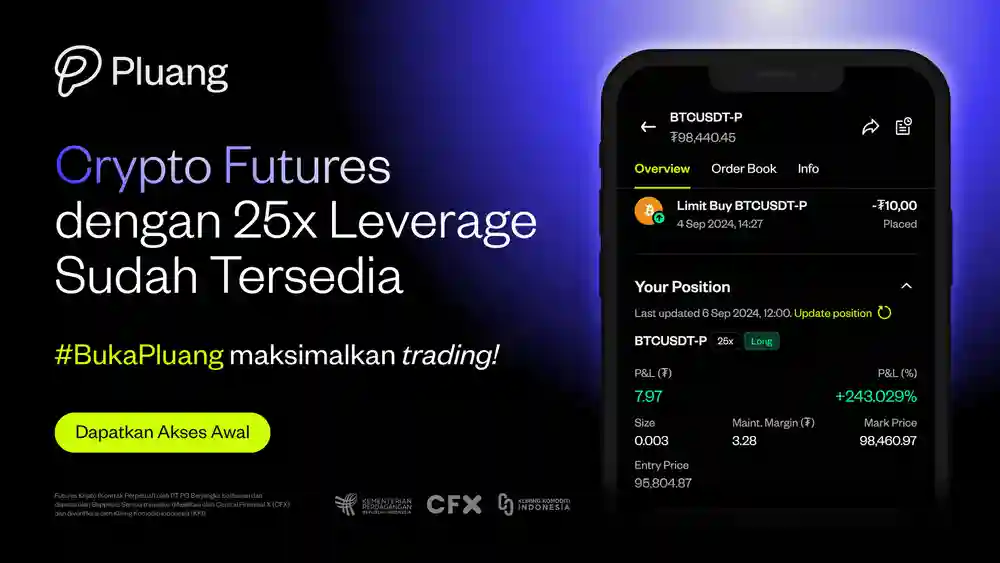 Futures Kripto dengan 25x Leverage Telah Hadir di Pluang!