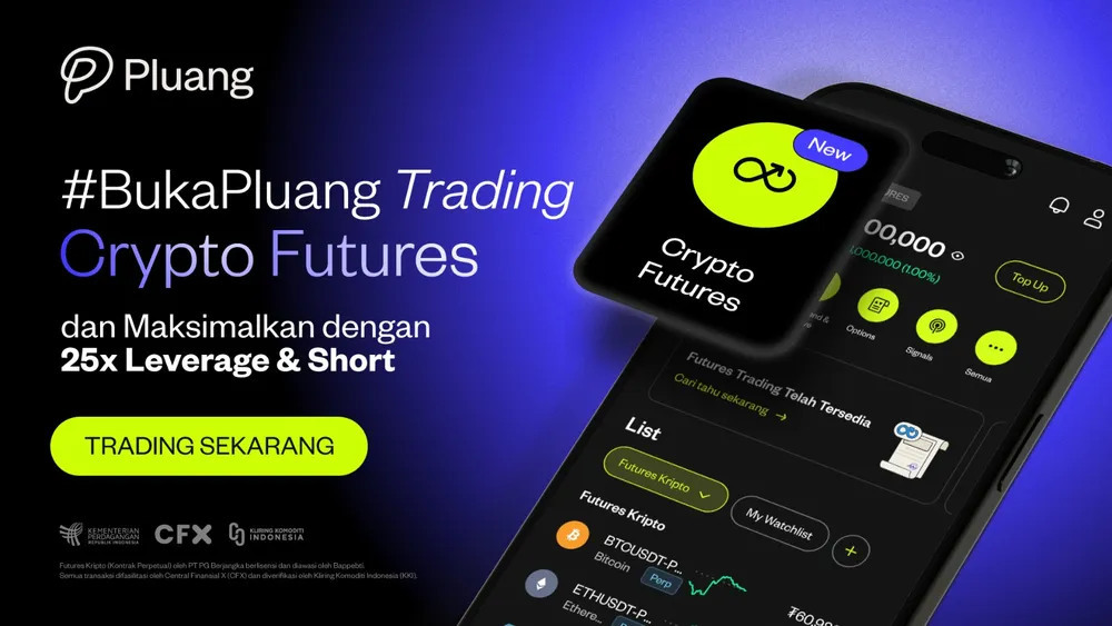 Crypto Futures dengan 25x Leverage Telah Hadir di Pluang!